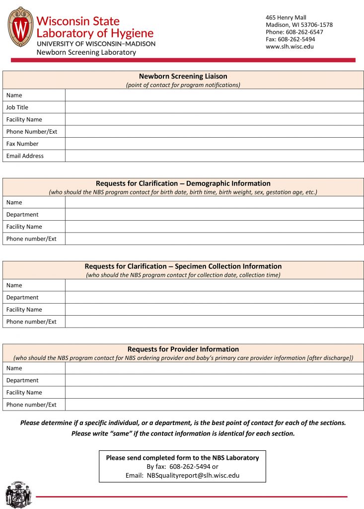 How to Complete Form | Wisconsin State Laboratory of Hygiene
