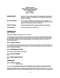 230718_Approved WSLH Board Meeting Minutes | Wisconsin State Laboratory ...